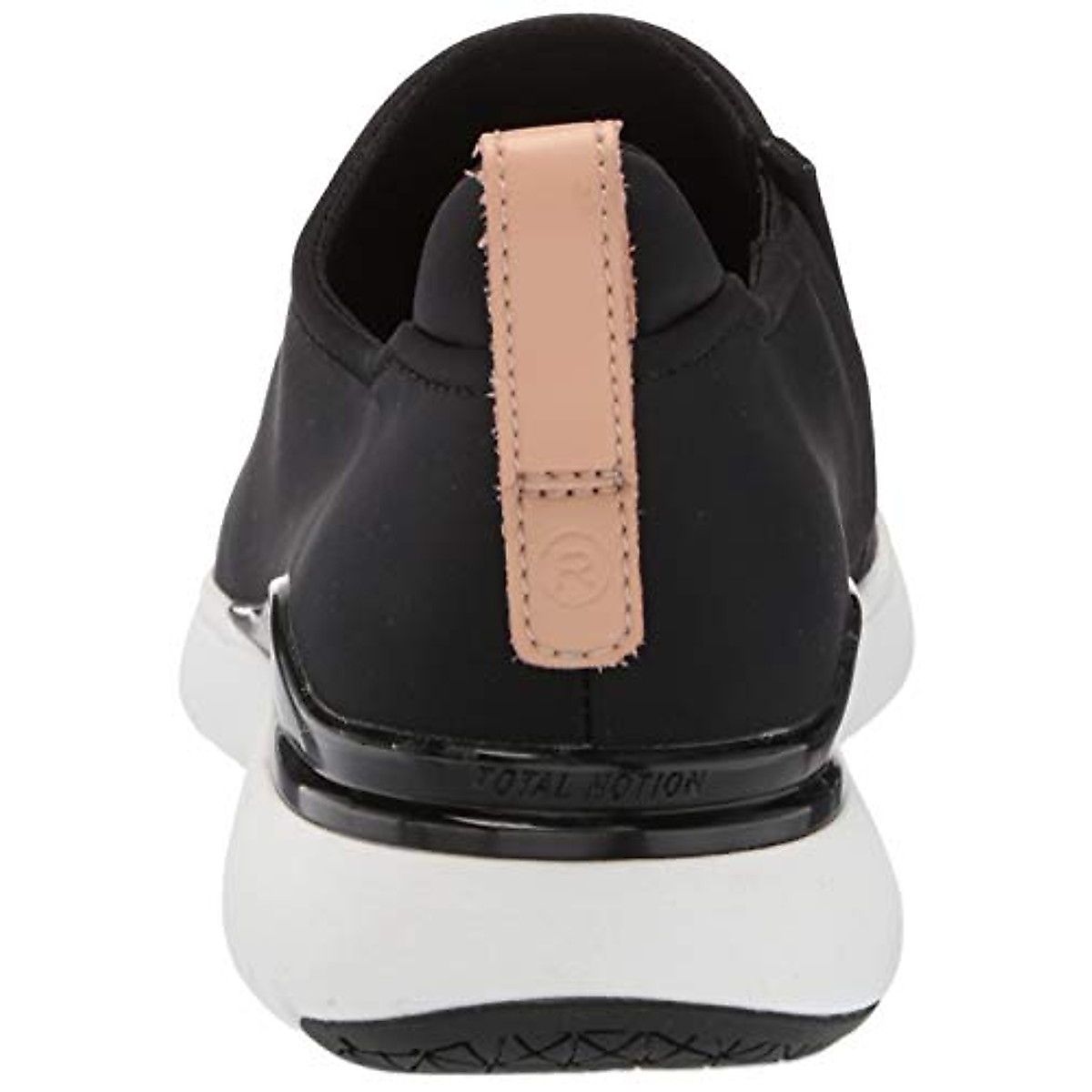 Rockport Total Motion Sport Women's High Slip On Walking Shoe, Black Lycra, 8.5