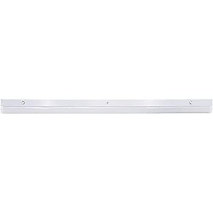 Satco [65/701] (1 Pack) 4' Linear Strip White Finish; (Strip Fixture) CCT Selector in Multiple Color Temperatures (3500K/4000K/5000K) for use at Home, Office, Buildings, Constructions, Hotels