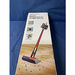 Dyson V8 Fluffy Cordless Stick Vacuum Cleaner, for Home with Hardwood, Powerful Suction, Ergonomic Handle, Bagless, Built-in Battery, Lightweight, Height Adjustable, RED (Renewed)