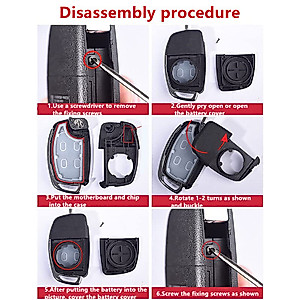 4 Buttons Uncut Blade Car Key Fob Case Shell for Hyundai Sonata Santa Fe Flip Floding Keyless Entry Remote Control Replacement Key Fob Cover Casing
