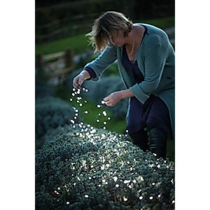 OZS- 2PK 144FT 400LED Solar String Lights Outdoor, Waterproof 8 Modes Solar Outdoor Tree Lights, Green Wire Lights for Garden, Party, Wedding Xmas Decorations (Cool White)