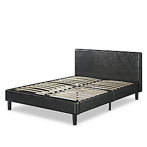 ZINUS Jade Faux Leather Upholstered Platform Bed Frame / Mattress Foundation with Wood Slat Support / No Box Spring Needed / Easy Assembly, Queen
