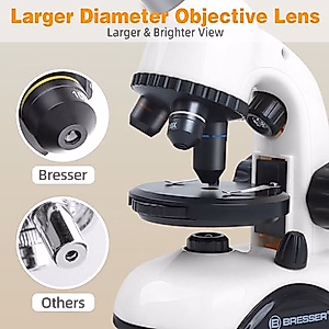 Microscope for Kids, Kids Microscope Kit, 40x-750x Microscope Kit for Kids 5-7 8-12, Educational STEM & Science Toys with Slides, Phone Adapter, Gifts Toys for Boys Girls Ages 5-6-7-8-12-13