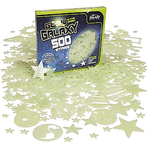 Glow in The Dark Stars for Ceiling, 500-Count, Largest Ceiling Glow Stars Assortment Includes Jumbo Sun, All 9 Planets, Bonus Moon and Entire Big Dipper Constellation Plus More! Stocking Stuffers