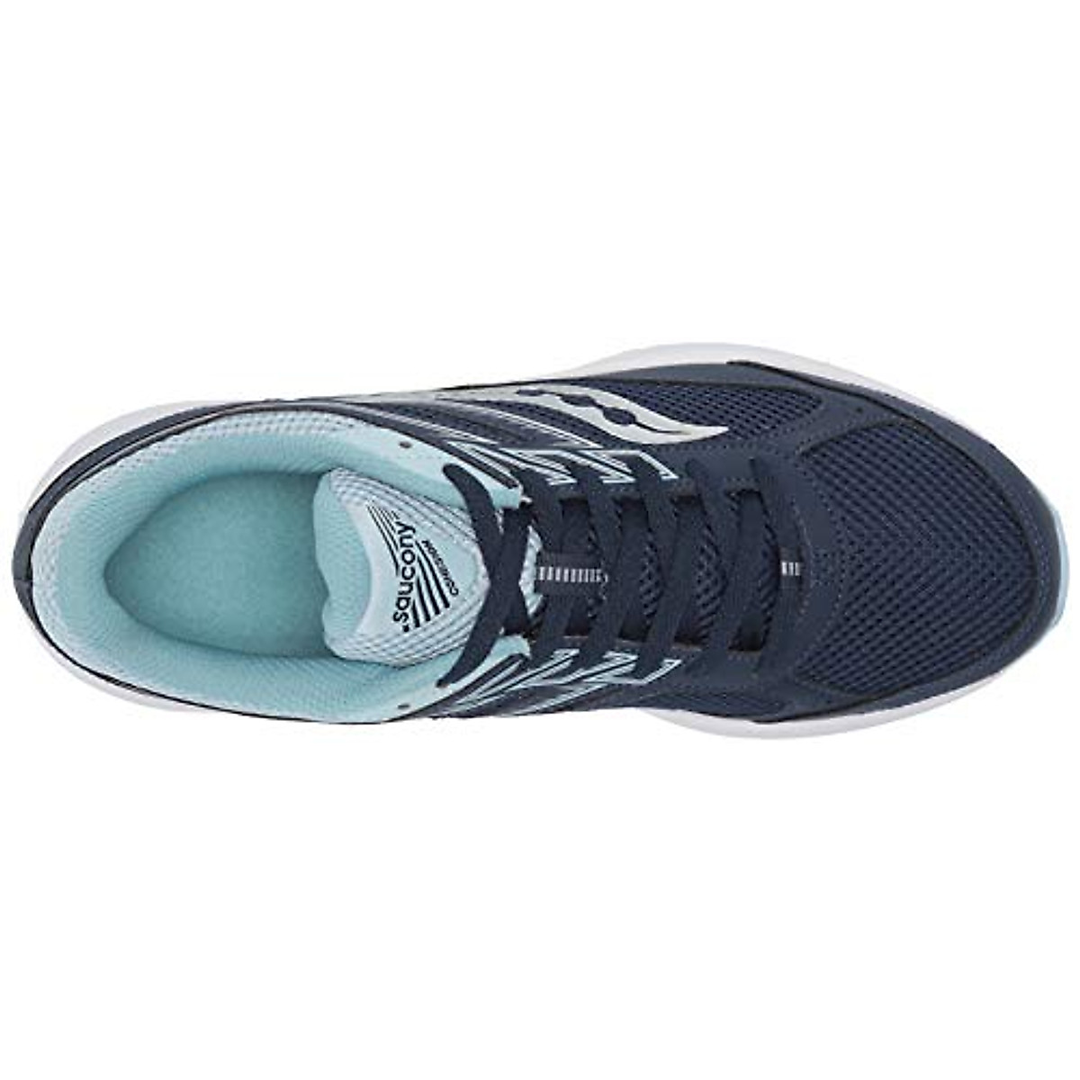 Saucony Women's Cohesion 14 Road Running Shoe, Navy/Sky, 8