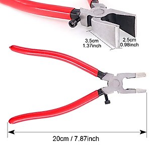 Swpeet 32 Sets 1" 25mm Sliver Fob Hardware with 1Pcs Key Fob Pliers, Glass Running Pliers Tools with Flat Jaws, Studio Running Pliers Attach Rubber Tips Perfect for Key Fob Hardware Install