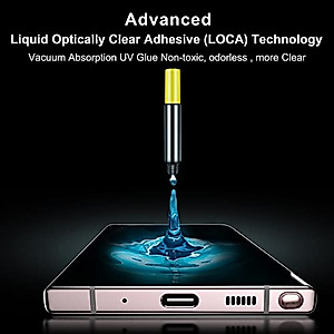 Ni-SHEN 3 Pack【Auto Alignment】 S21 Ultra Glass Screen Protector 3D Curved Tempered Glass Shield Support Fingerprint Unlocking, Scratch & Impact Protection, Full HD Clear & Smooth Touch (transparent)