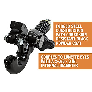 Buyers Products BP100A 15 Ton Capacity Forged Swivel Type Pintle Hook , Black