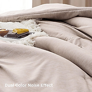 Bedsure King Size Comforter Set - Warm Taupe Soft Bedding for All Seasons, Cationic Dyed Bed Set, 3 Pieces, 1 King Size Comforter (104"x90") and 2 Pillow Shams (20"x36"+2")