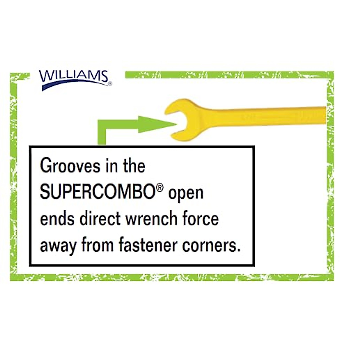 Williams 1216YSC Yellow Super Combo Combination Wrench, 1/2-Inch