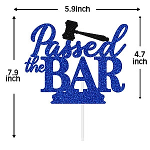 Jenrtvis Passed the Bar Cake Topper, Future Lawyer, Congrats Lawyer Grad Cake Decorations, Law School Graduation Party Decorations 2025, Congrats Grad(Blue)