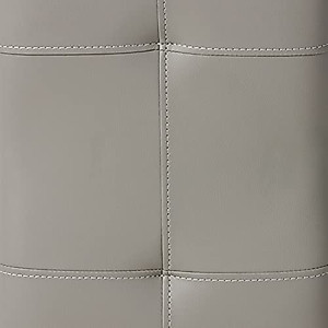 Angel Line Cambridge bar stools, 24" Set of 2, White with Gray Cushion