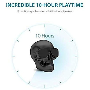 Mingyuan Bluetooth Speaker with Skull Head Shape Portable Wireless Speaker for Desktop PC/Laptop Notebook/Mobile Phone/MP3/MP4 Player(Cable Charger Gift)