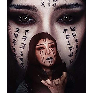 Greae The Mummy Halloween Scary Face Tattoo Temporary 3 Sheets Realistics Make Up For Costume Parties
