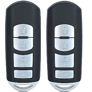 Beefunny Replacement Remote Car Key Shell Case Fob 4 Button for Mazda 3 6 2014-2018 SKE13D-01 (2)