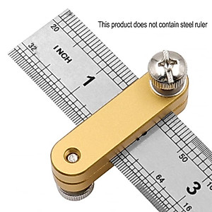 CLAHJQX Woodworking Scribing Steel Ruler Positioning Block Aluminum Alloy Limit Block Ruler Scribing Tool for Woodworking DIY Scribing Tool