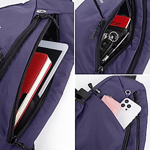 Sling Backpack Travel Shoulder Bag Lightweight Chest Daypack One Strap Crossbody Bags Camp Day Packs for Women and Men Hiking Accessories Large Navy Blue Dark Blue