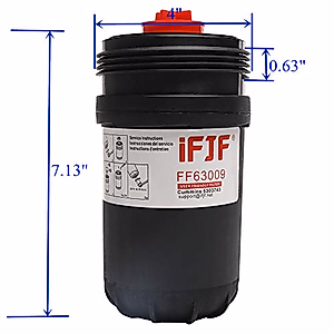 iFJF FF63009 Fuel Filter for 5303743 Replaces FF63008 Element FH22168 with Replacement for B/L Series Engine Filtration 10 Micron Dirt Holding Cap Protection Fuel System Life(Set of 6)