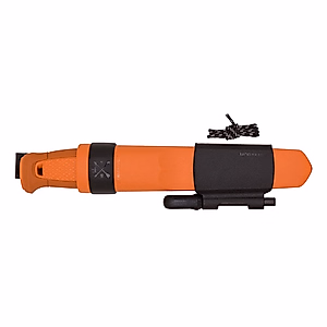 Morakniv Kansbol Sandvik Stainless Steel Fixed-Blade Survival Knife With Sheath and Fire Starter, Burnt Orange, 4.3 Inch