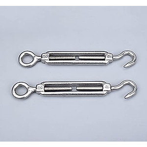 10Pcs M4 Turnbuckles,Alele Clothesline Tightener,Stainless Steel 304 Turnbuckle,Suitable for Tighten Taut Rope (M4 Turnbuckles 10 Pack New)