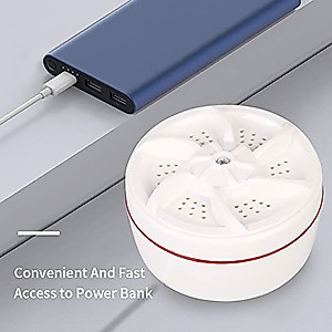 Portable Mini Ultrasonic Washing Machine Efficient Cleaning Turbine Washing Machine Mute Low Noise Laundry Machine for Light Clothes