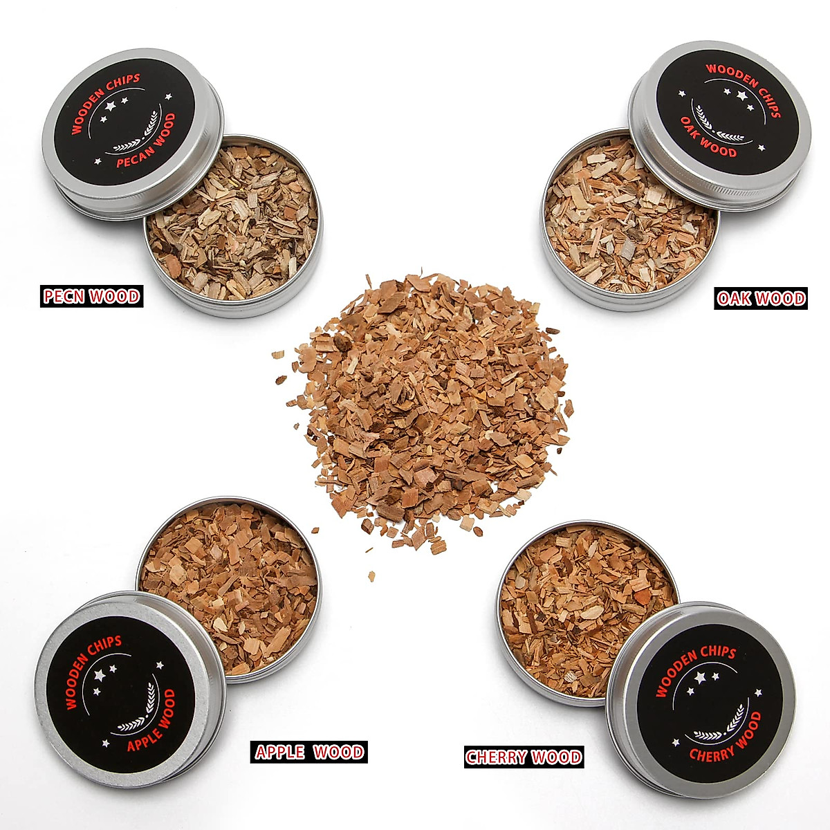 Cocktail Smoker Kit for Whiskey,Drink,Bourbon Smoker Kit with 4 Different Natural Wood Chips Luxury Gift Set Bar Tool for Drinking Dad Husband Men