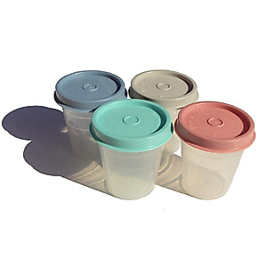 Vintage Tupperware Country Pastel Midgets Mini Containers Set of 4