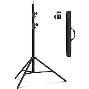 Heavy Duty 9.2 Feet/110'' Light Photography Tripod Stand, Sdfghj Aluminum Spring Cushioned Lighting Stand with Carry Bag for Relfectors Portrait, Softboxes, Umbrellas, Backgrounds, Flash, 280CM