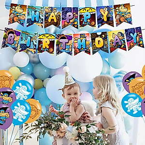 Dogs-M Birthday Party Decorations, Dogs Party Supply Set for Kids, Men and Girls Boys with 1 Happy Birthday Banner Garland , 13 Cupcake Toppers,18 Balloons for Party Decorations