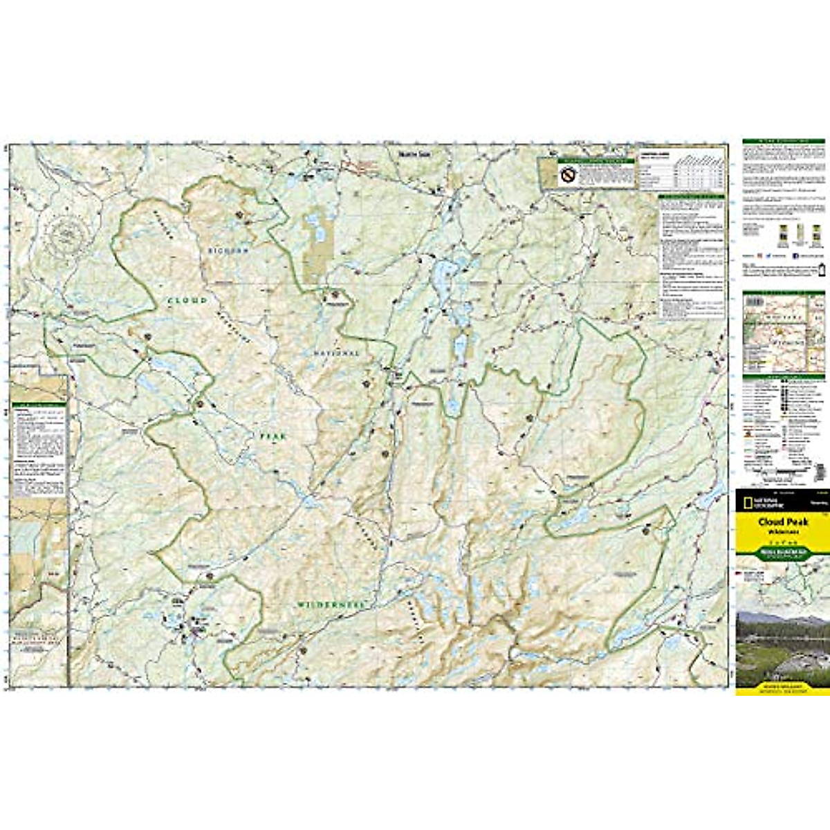 Cloud Peak Wilderness Map (National Geographic Trails Illustrated Map, 720)