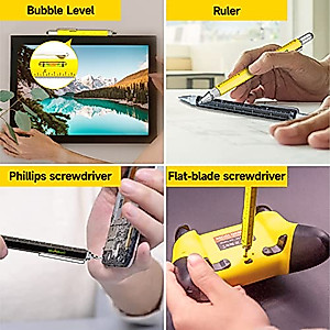 Gifts for Men Him Dad, Multitool Pen Construction Tools, Cool Tool Gadget for Boyfriend Husband, Unique Mens Fathers Day Birthday Gifts Pocket Multi Tool Engineer Woodworker Carpenter