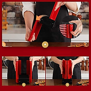 QZUKOY Foldable Toast Bread Slicer Bread Cakes Uniform Cutting for Homemade Bread Loaf