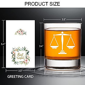 Funny Lawyer Whiskey Glasses, Double sided Good Day Bad Day Don't Even Ask Lawyer Whiskey Glasses, Birthday Gifts For Paralegal, Attorney, Legal Assistant, or Law Student, Lawyer Gifts, Cute gag gift