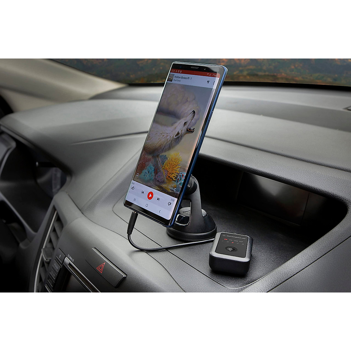 Scosche FMT7-SP1 Tune-Tone FM Stereo Transmitter with Built-in 3.5mm AUX Cable, Small