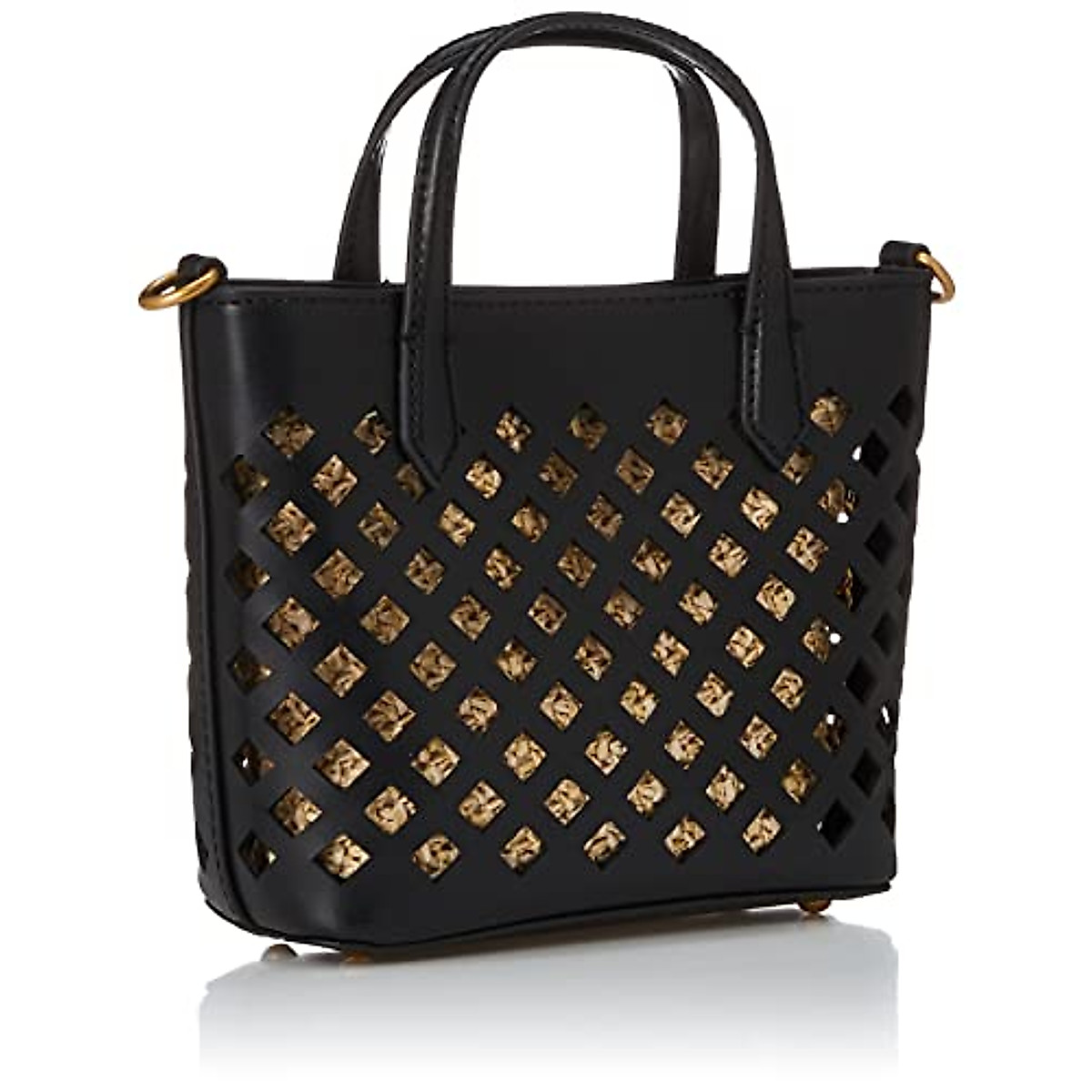 GUESS Womens Aqua Mini Tote Crossbody, Black, One Size US