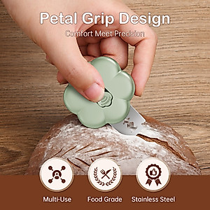 SCRZSZ Bread Lame,Bread Lame Dough Scoring Tool,Sourdough Scoring Tool,Lame Bread Tool Blades,Scoring Knife For Bread Baking,Contain 5 Razor Blades(Green)