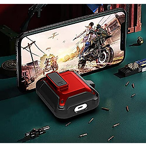 Wonjury Upgraded Armor [Secure Lock] Airpod Case,Shockproof AirPods Cover Cool Case Designed for Apple AirPod 2&1 Wireless Cases for Men Women (Black/Red)