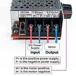Hosyond PWM Motor Speed Controller DC 7-70V 30A 12V 24V 36V 48V with 30 Amp Fuse