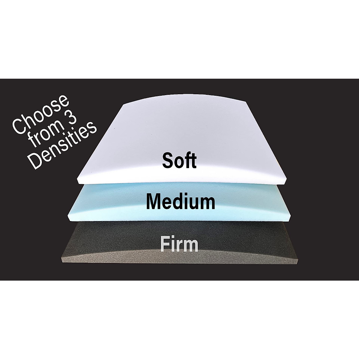 Stratiform Original Curve Cushion Sag Repair | Firm Density, 3-Pack | 20”x20” Each Pad | Cushion Support for Sofa Couch Loveseat Sectional Chair Recliner RV and Outdoor Seating | Made in USA