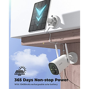 Codnida Wireless Outdoor 2.4Ghz WiFi Security Camera with Motion Detection, Solar Battery Powered, 2K HD, 2-Way Audio,Night Vision, IP66