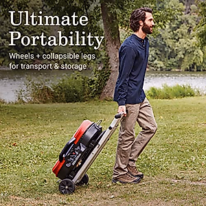 Coleman Gas Grill | Portable Propane Grill | RoadTrip 285 Standup Grill, Red