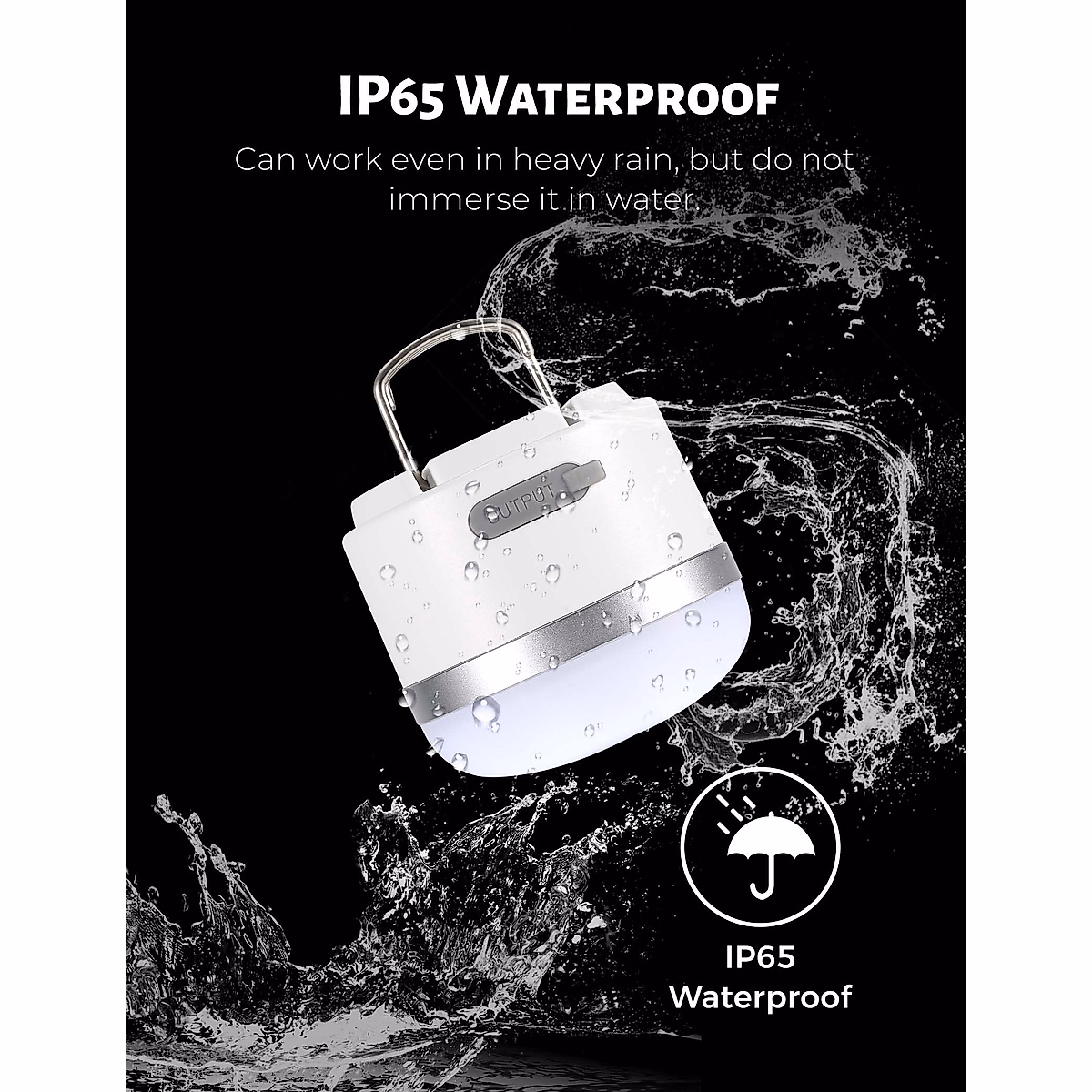 Wildley 600LM Camping Lights, 5 Light Modes Camping Lantern Rechargeable with 3600 mAh Power Bank,Camping Essentials for Tent Emergency, Outdoor Hiking, Power Outages (White)