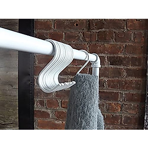 NAHANCO 4" Heavy Duty Steel S-Hook Hanger, White - 12/Carton