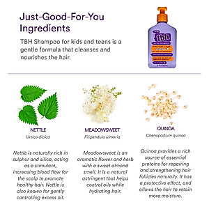 TBH Teen and Kids Shampoo for Oily Hair, Sulfate and Paraben Free - 12 oz