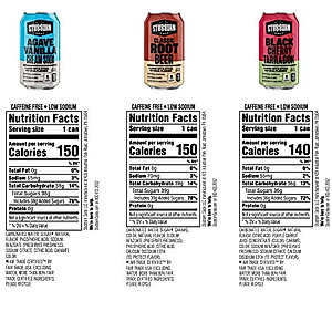 STUBBORN SODA, 3 Flavor Variety Pack, 12oz Cans (12 Pack)