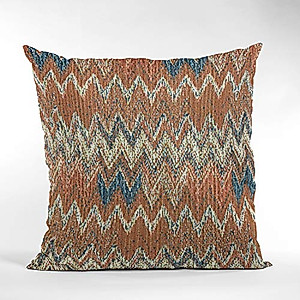 Plutus Brands Multi-Color Plutus Wave Chevron Luxury Throw Pillow 18 in x 18in, Double Sided 18" x 18"