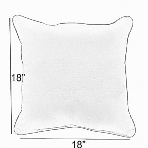 Mozaic Home AZ876321SP Sunbrella 18" x 18" Corded Square Indoor/Outdoor Pillow Set, Sunflower Yellow