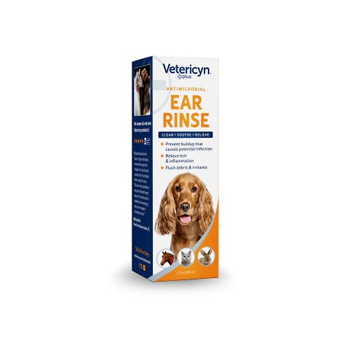 Vetericyn Plus Dog Ear Rinse | Dog Ear Cleaner to Soothe and Relieve Itchy Ears, Safe for Cat Ears, Rabbit Ears, and All Animal's Ear Problems. 3 ounces