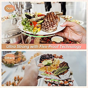 WXLDGHQ Serves 35 Guests White and Rose Gold Party Supplies,White and Rose Gold Birthday Paper Plates and Napkins,7" Disposable Party Dinnerware for Women