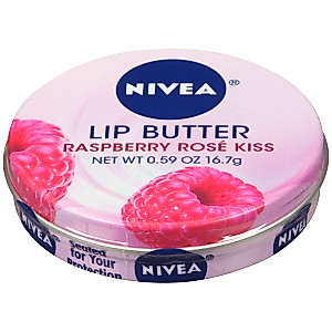 Nivea Lip Butter Loose Tin, Raspberry Rose Kiss, 0.59 Ounce